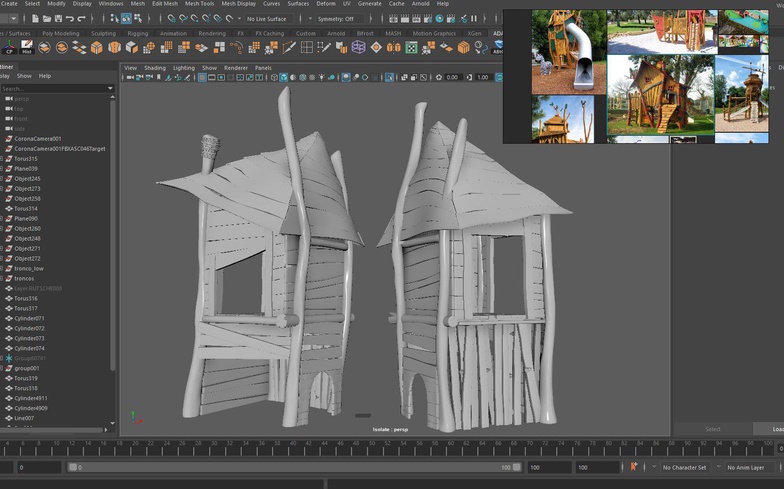 使用Maya和3ds Max创作一座秋天的房子-Maya使用教程「瑞云渲染」
