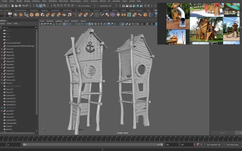 使用Maya和3ds Max创作一座秋天的房子-Maya使用教程「瑞云渲染」